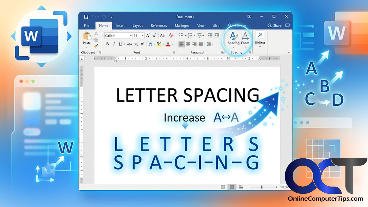 Increase Font or Letter Spacing in Microsoft Word - Online Computer Tips