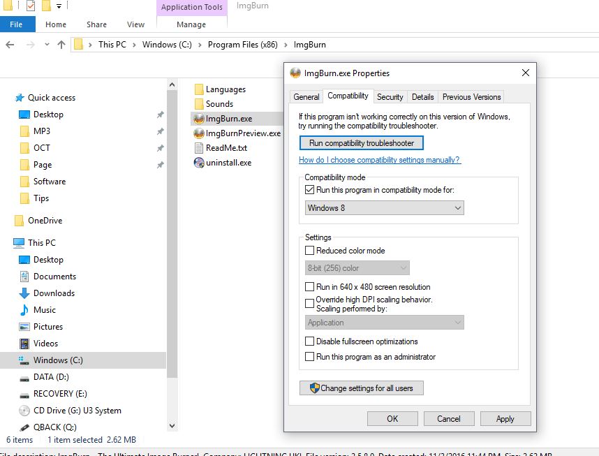 Start a Program in Compatibility Mode in Windows - Online Computer Tips