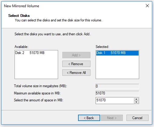 How to Create a RAID1 Mirrored Volume in Windows and Restore it When You Have a Disk Failure