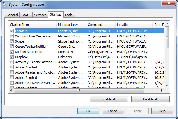Checking your Startup Items Using MSconfig - Online Computer Tips