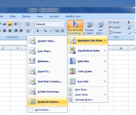 Finding Duplicate Cell Values in Excel - Online Computer Tips
