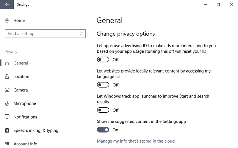 Change your Windows 10 Privacy Settings - Online Computer Tips