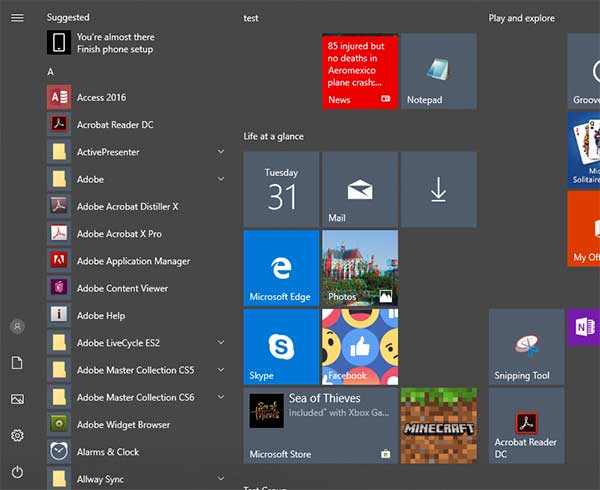 Missing Programs on the Windows 10 Start Menu - Online Computer Tips
