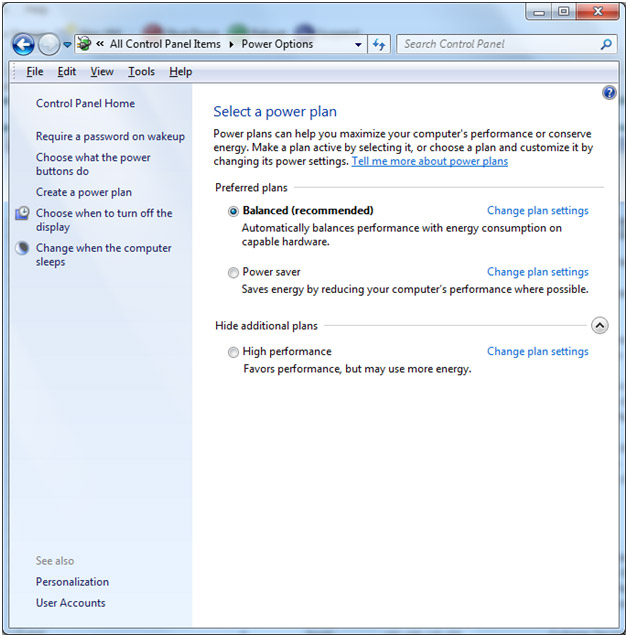 Windows Power Options - Online Computer Tips