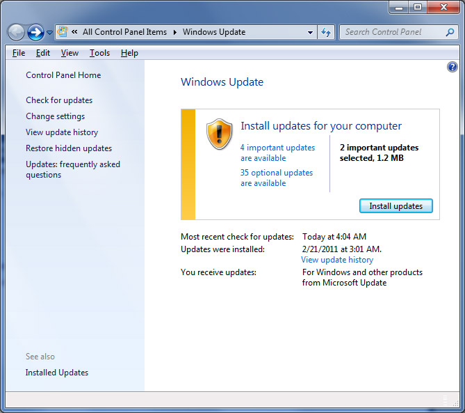 Configuring Automatic Updates in Windows - Online Computer Tips