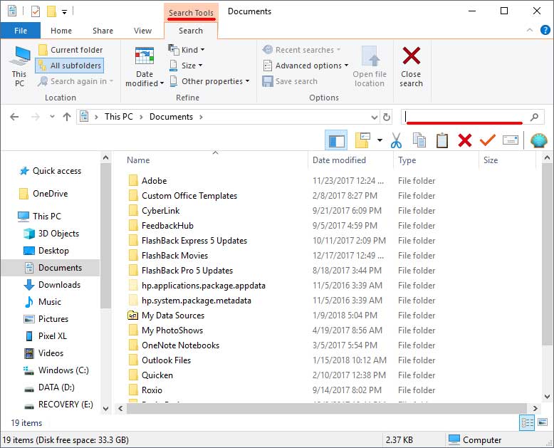 Searching for Files and Folders - Online Computer Tips