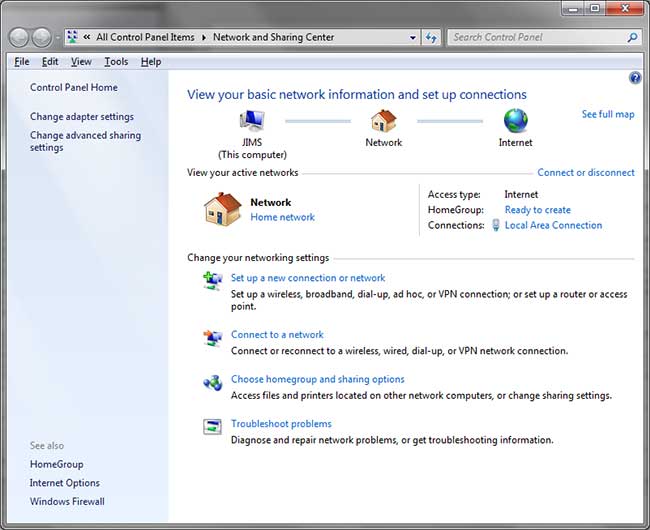 Windows Network And Sharing Center Online Computer Tips