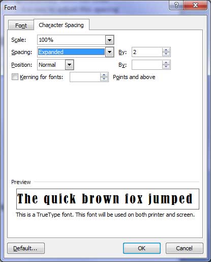 Increase Font Or Letter Spacing In Microsoft Word Online Computer Tips