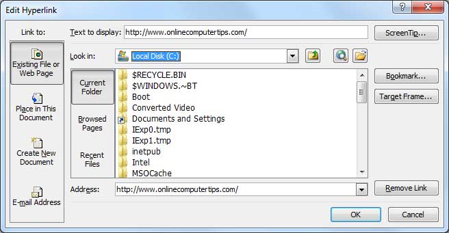 Customize Your Hyperlink Hover Over Information In Office Software Online Computer Tips