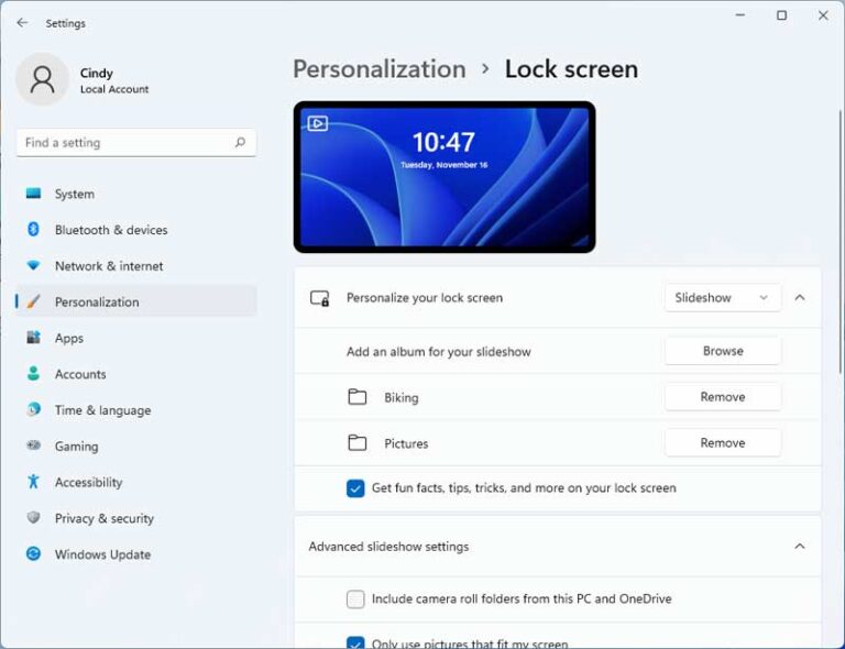 Change Your Windows Lock Screen to a Custom Photo Slideshow - Online ...