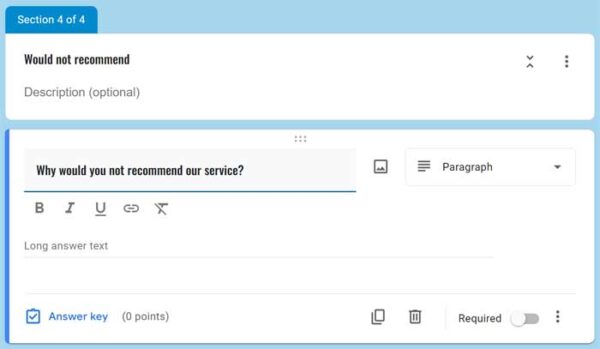 How to Configure Go to Section Based on Answer Questions in Google Forms