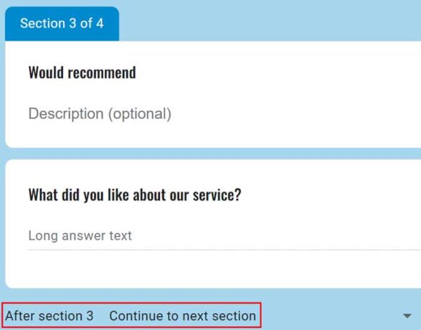 Configure Go to Section Based on Answer Questions in Google Forms