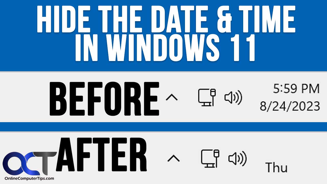 How to Hide the Date and Time on the Windows 11 Taskbar - Online ...
