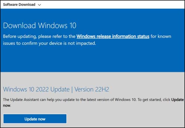 How to Manually Update Windows 10 to Version 22H2 - Online Computer Tips