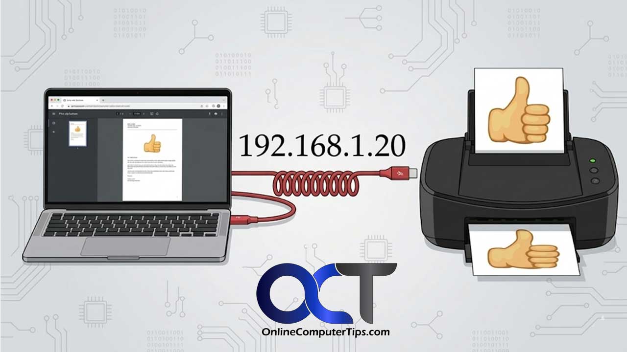 How to Connect to a Printer Using its IP Address - Online Computer Tips