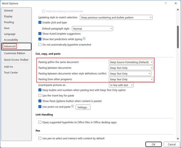 How to Make Keep Text Only the Default Paste Option for Microsoft Word ...