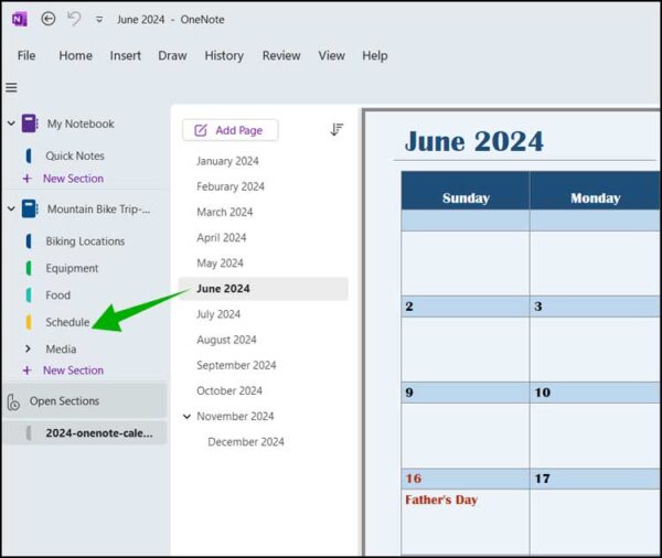 Insert an Editable Calendar into a OneNote Notebook - Online Computer Tips