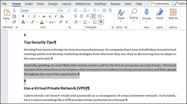 How to Hide and Unhide Text and Images in Microsoft Word - Online Computer Tips