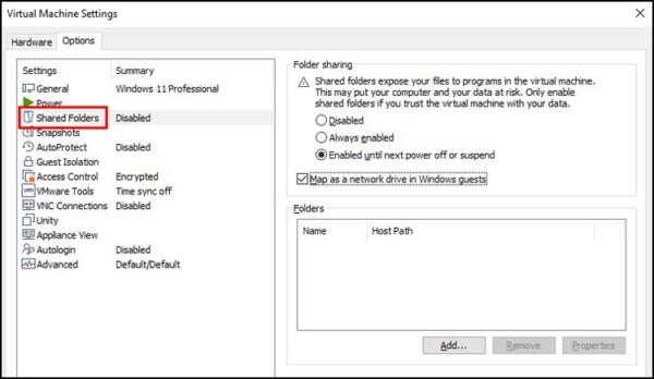 Enable Shared Folders Between Your Host and Virtual Machines in VMware ...