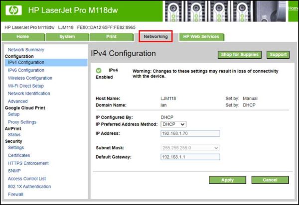 How to Configure Your HP Printer to Use a Static IP Address - Online ...
