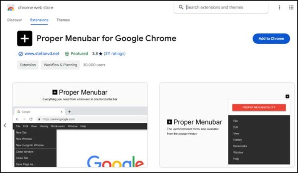Add a Menu Toolbar to Google Chrome or Microsoft Edge - Online Computer ...