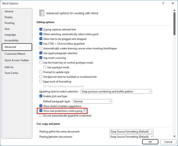 How to Turn Off the Predictive (Suggested) Text Feature in Microsoft Word