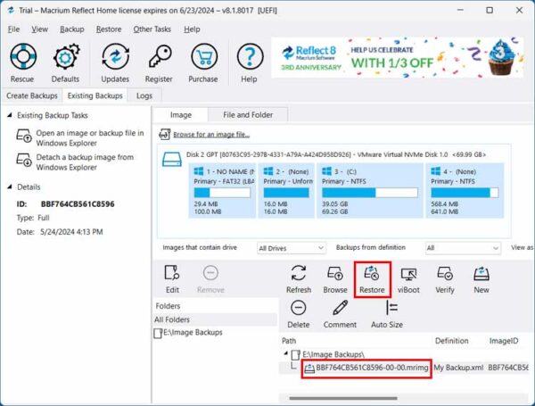 How to Create and Restore a Windows Backup Image Using Macrium Reflect