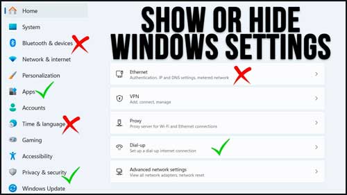How to Show or Hide Specific Windows Settings - Online Computer Tips