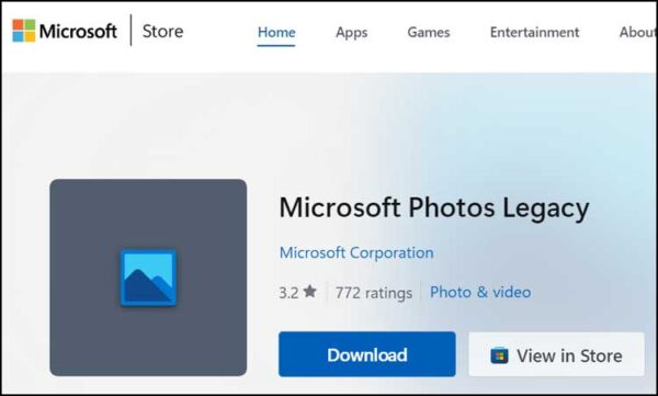 Download & Install the Original Legacy Windows Photos & Video Editor App