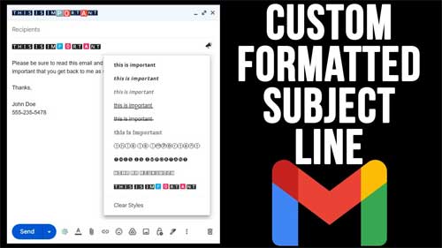How to Apply Custom Formatting to the Subject Line in Gmail Emails