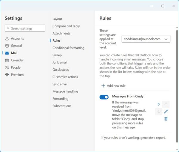 How to Configure Rules in the New Outlook for Windows Email Client