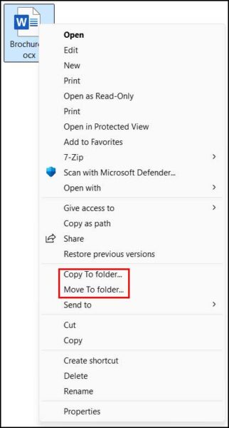How to Add Copy to Folder and Move to Folder Right Click Context Menu Items