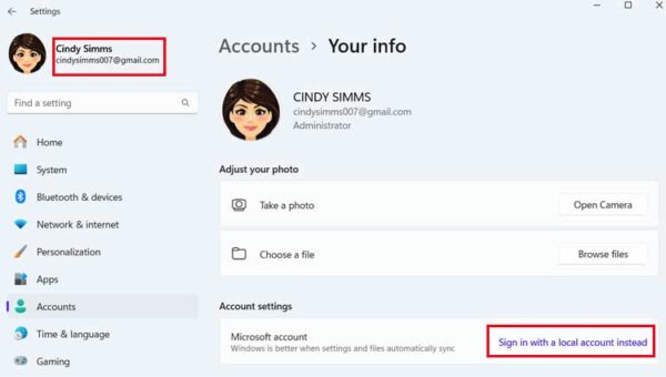 Convert Your Existing Microsoft Account to a Local Account in Windows