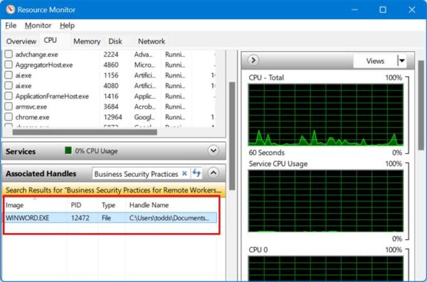 How to Find What is Holding a File Open and How to Close or Kill the ...