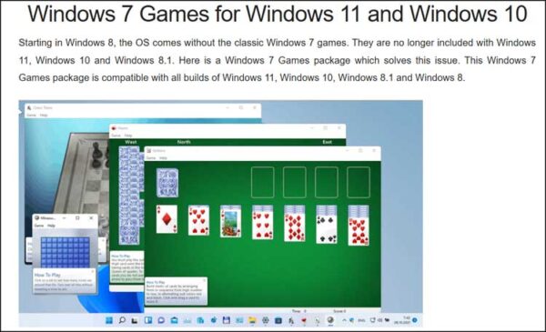 Install the Classic Windows 7 Games such as Solitaire and Minesweeper ...