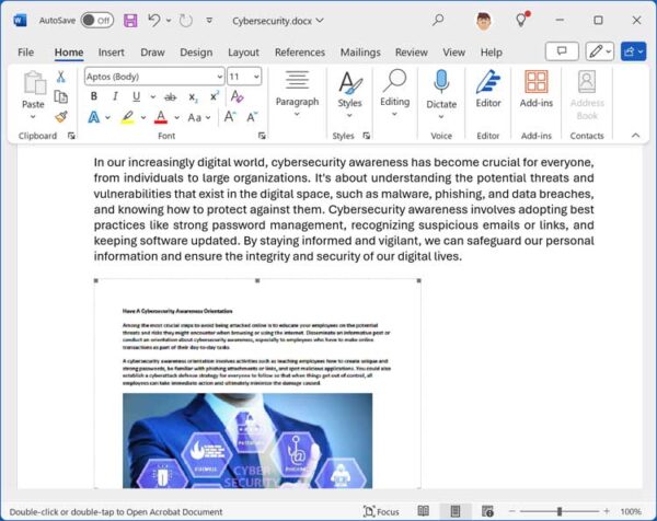 3 Ways to Insert a PDF File into a Microsoft Word Document - Online ...