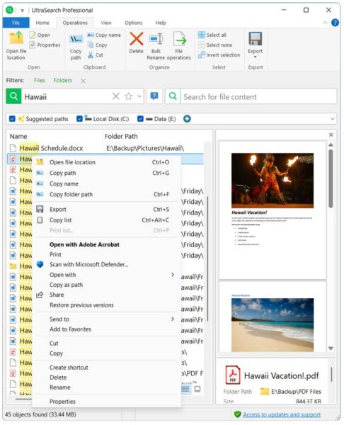 UltraSearch, the Advanced File and Folder Search Tool - Online Computer ...