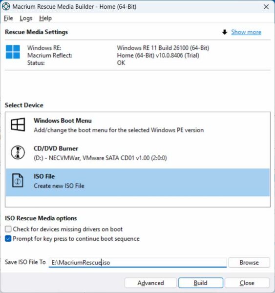 Create And Restore A Windows Backup Image In Macrium Reflect Using The