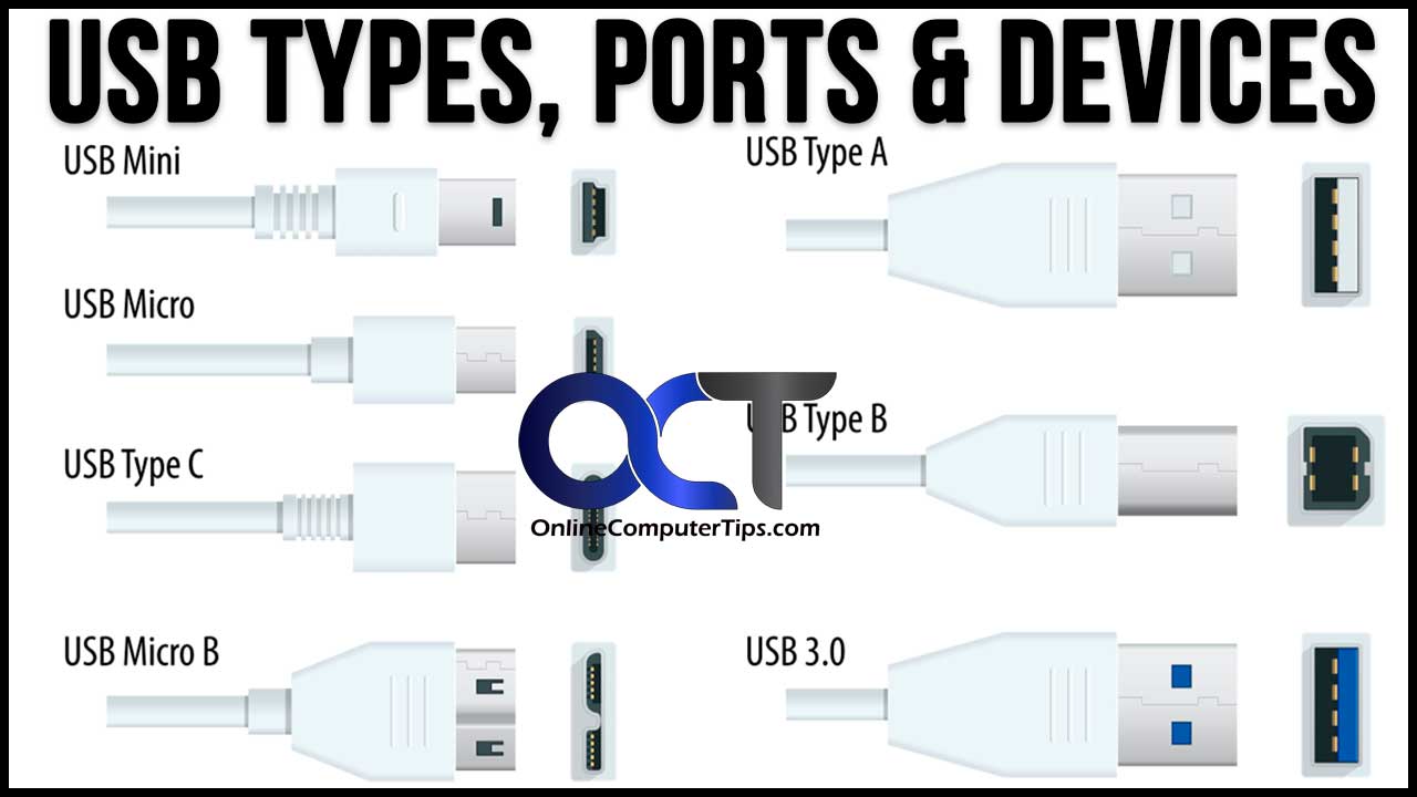 USB Types, Ports and Devices Explained - Online Computer Tips