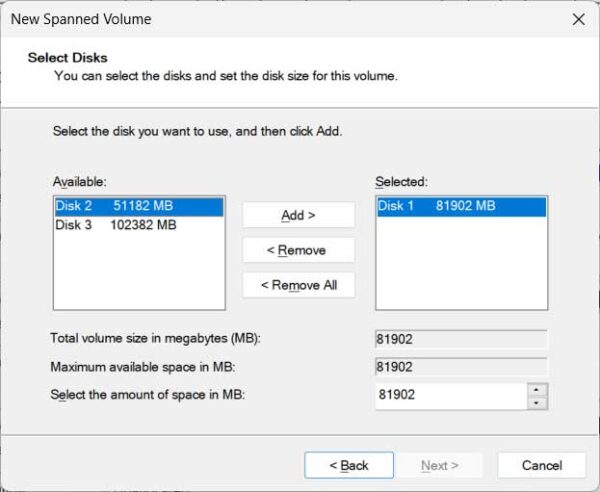 How to Create a Spanned or Striped Volume (RAID 0) in Windows 11