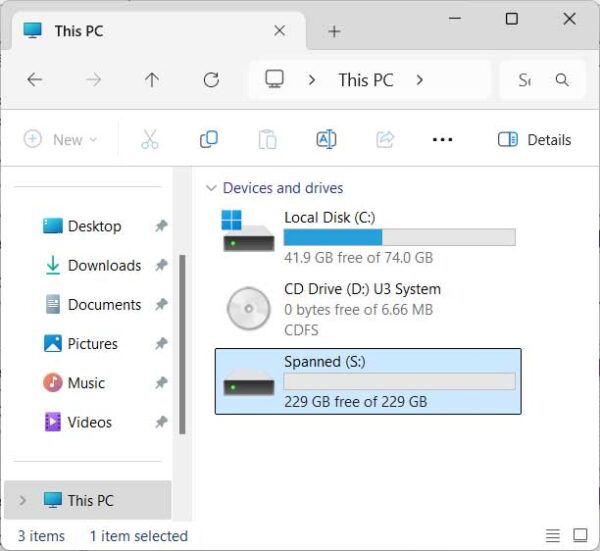 How to Create a Spanned or Striped Volume (RAID 0) in Windows 11