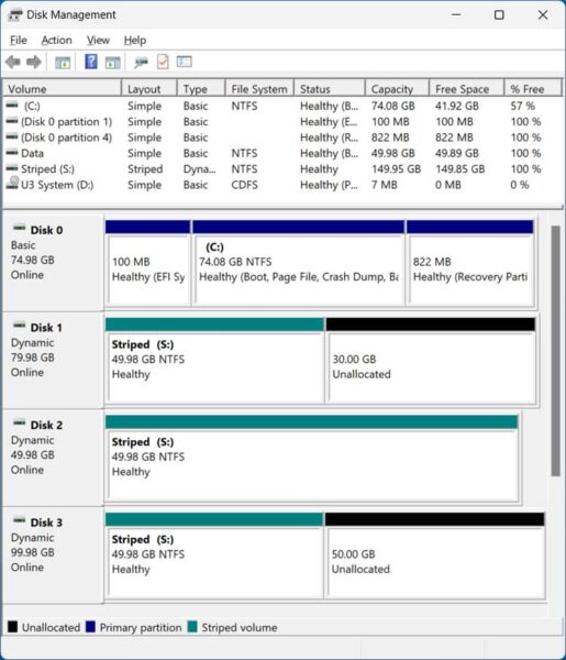 How to Create a Spanned or Striped Volume (RAID 0) in Windows 11