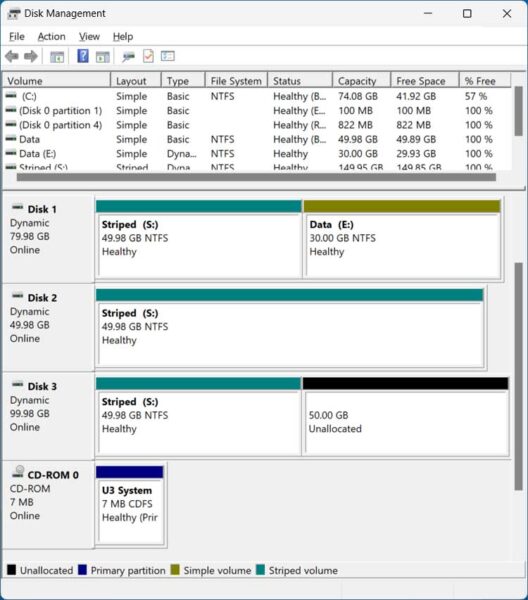 How to Create a Spanned or Striped Volume (RAID 0) in Windows 11