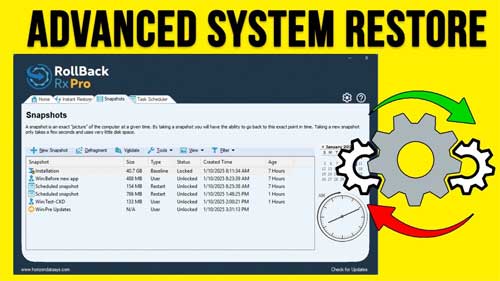 Create Restore Points for Windows, Apps & Files with RollBack RX Pro