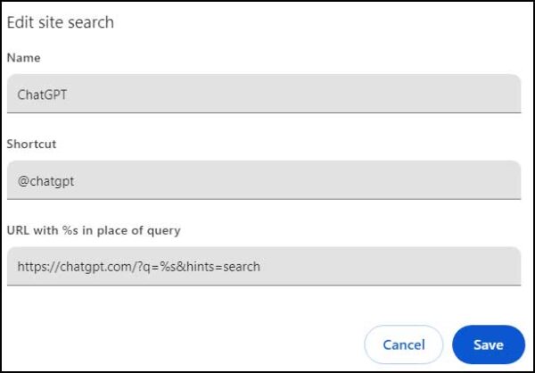 Add a ChatGPT Search Option to Chrome, Edge or Firefox Web Browsers