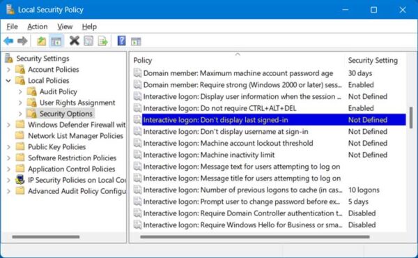 How to Hide the Last Logged on User Account in Windows - Online ...