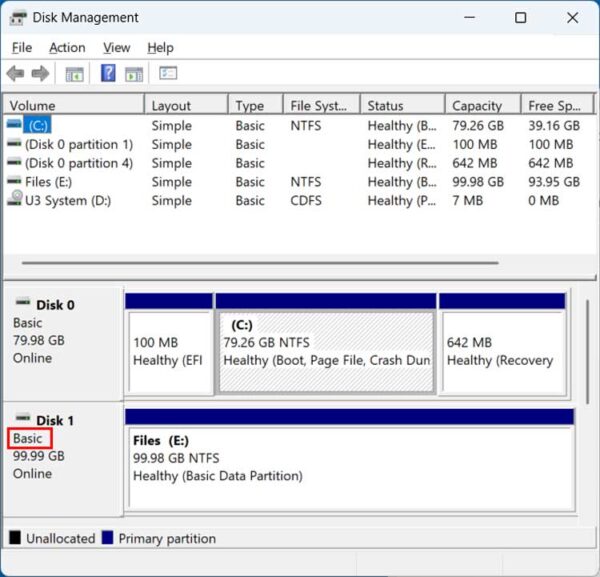 Convert a Dynamic Disk to a Basic Disk Without Losing Data
