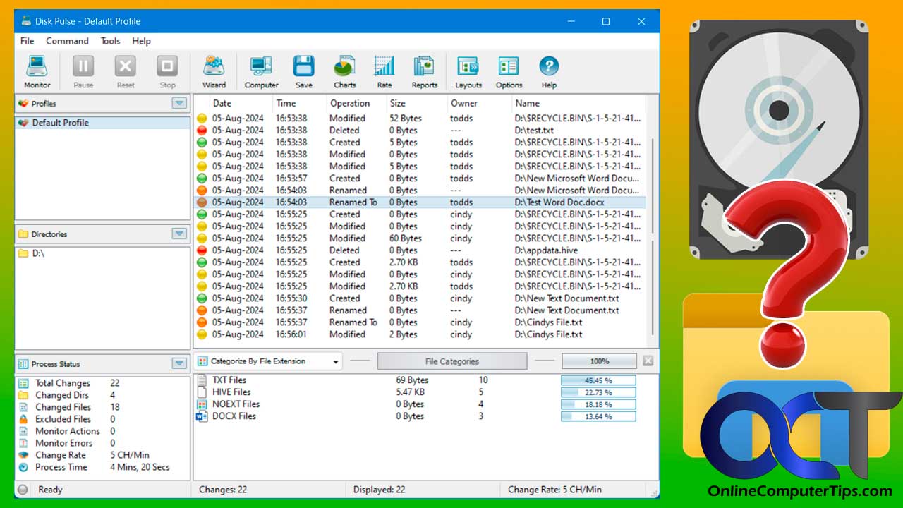 Monitor Hard Drive or Folder Changes in Real Time with Disk Pulse ...