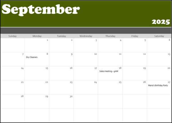 Insert an Editable Calendar into a Microsoft Word Document