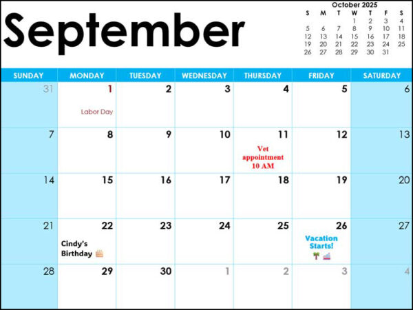 Insert an Editable Calendar into a Microsoft Word Document